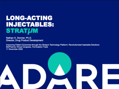 Long-Acting Injectables: Stratµm™ - Adare Pharma Solutions